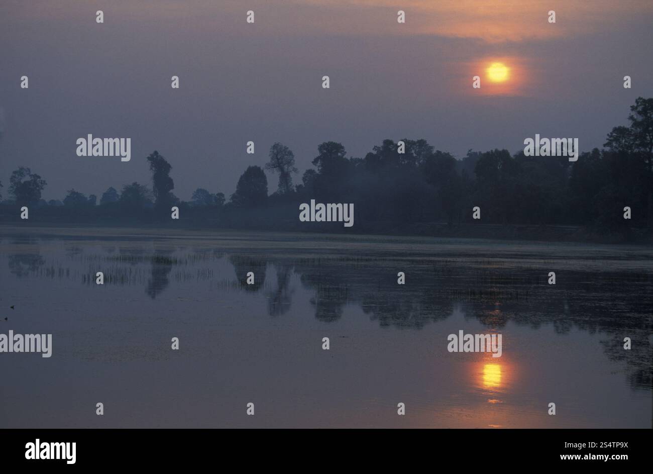 the landscape at the Prei Prasat temple in Angkor at the town of siem ...