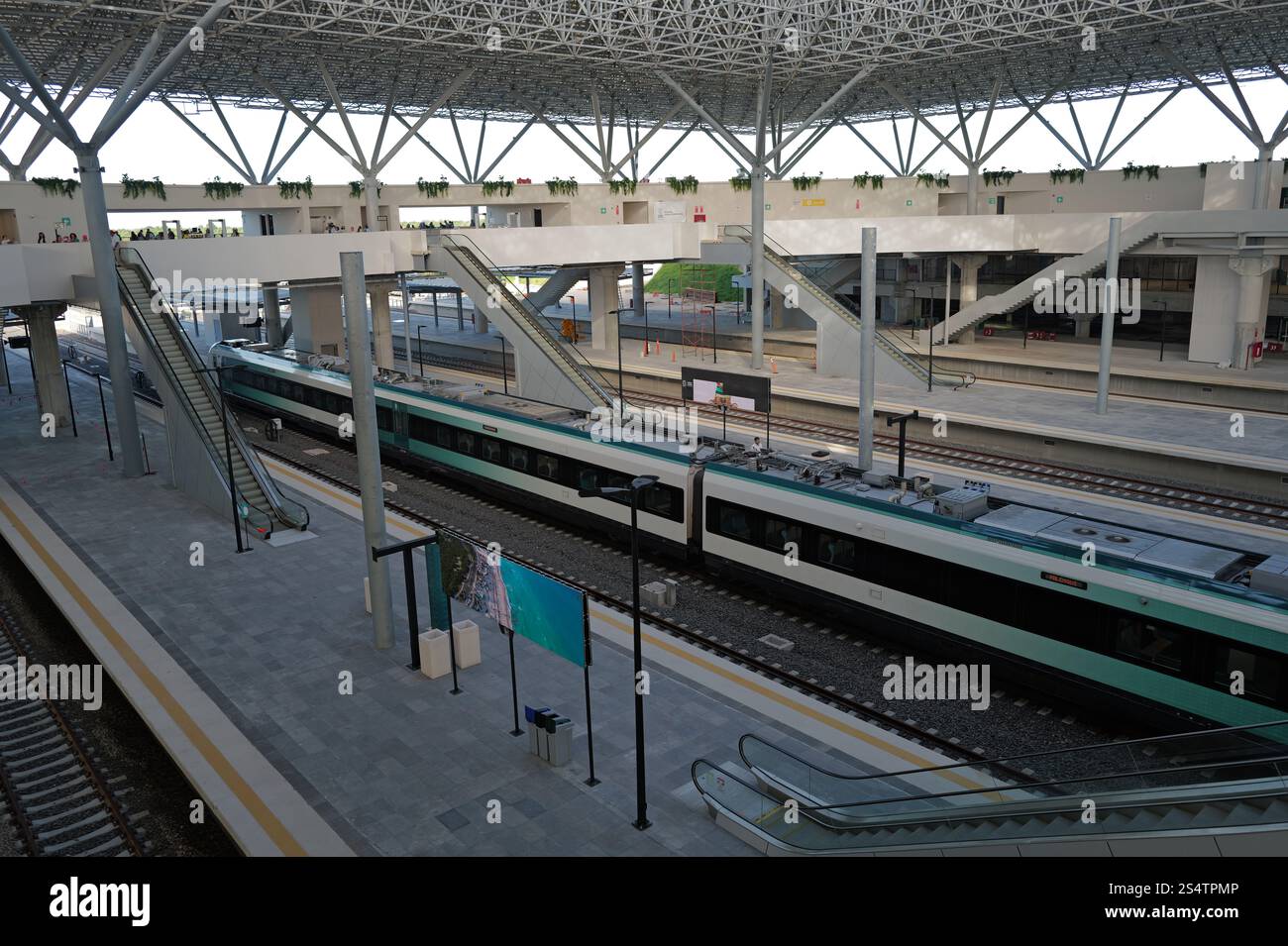 The brand new Tren Maya (Train Maya) in the Yucatán Peninsula, Quintana ...