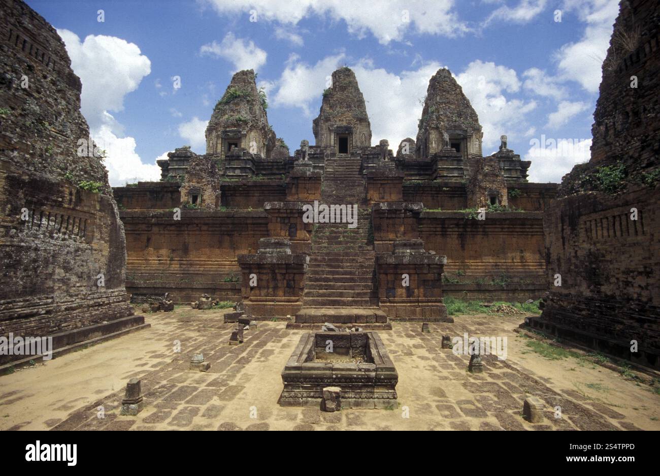 the Pre Rup temple in Angkor at the town of siem riep in cambodia in ...