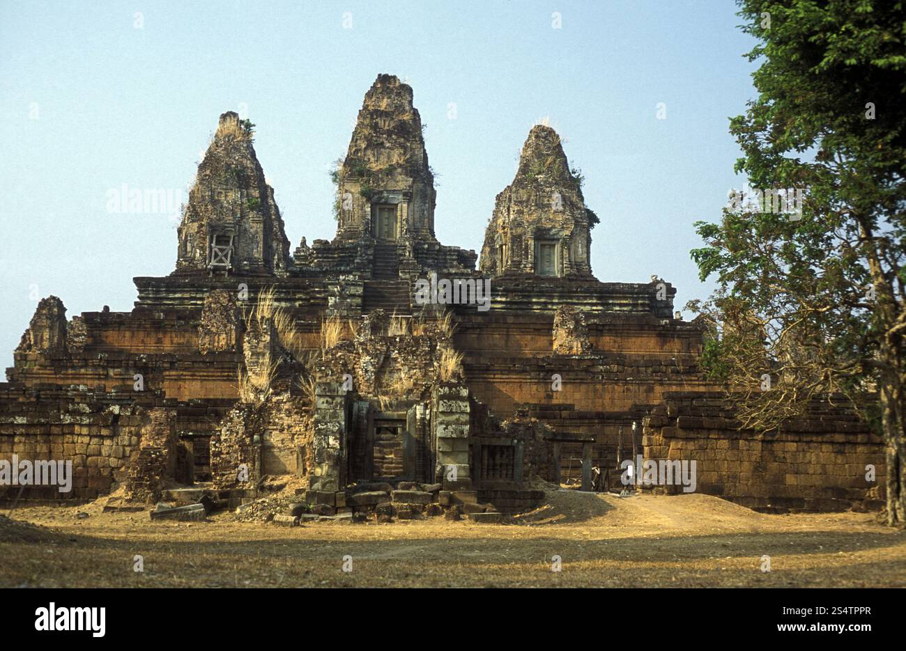 the Pre Rup temple in Angkor at the town of siem riep in cambodia in ...