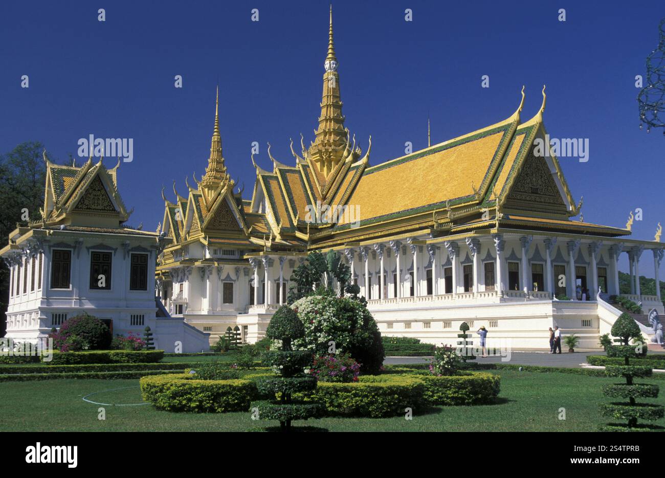 the king palace in the city of phnom penh in cambodia in southeastasia ...