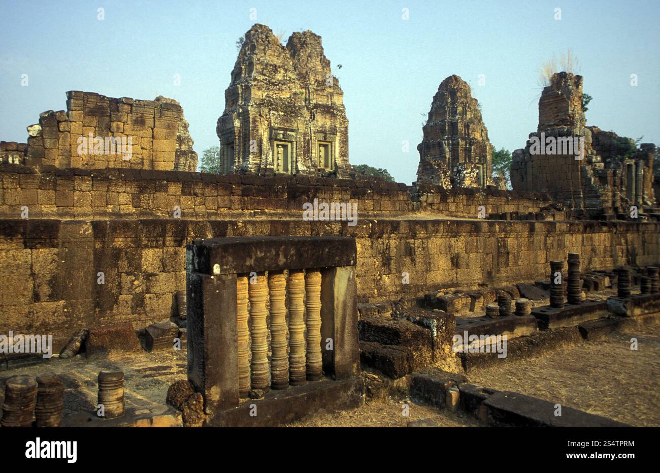 the Pre Rup temple in Angkor at the town of siem riep in cambodia in ...