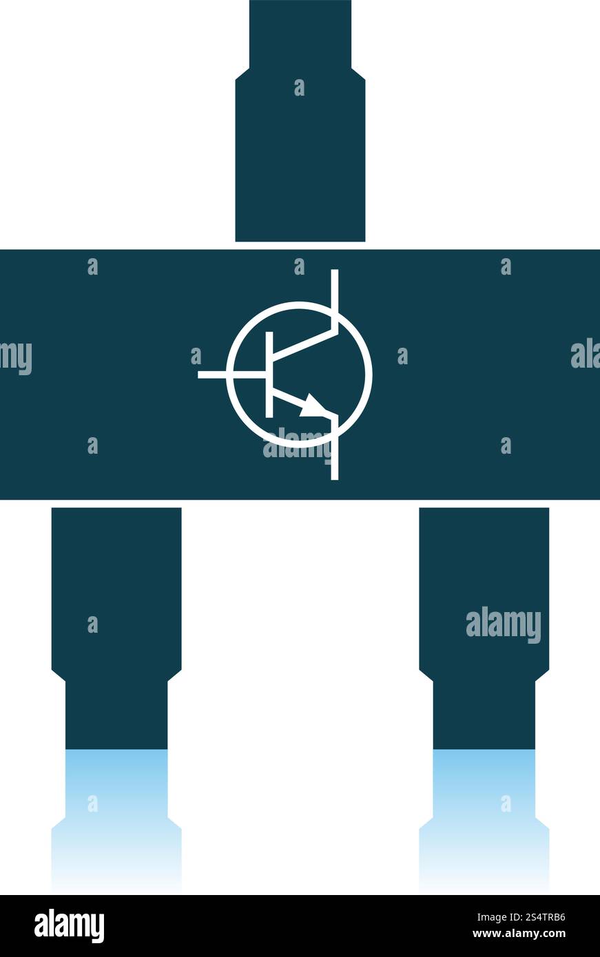 Smd Transistor Icon. Shadow Reflection Design. Vector Illustration ...