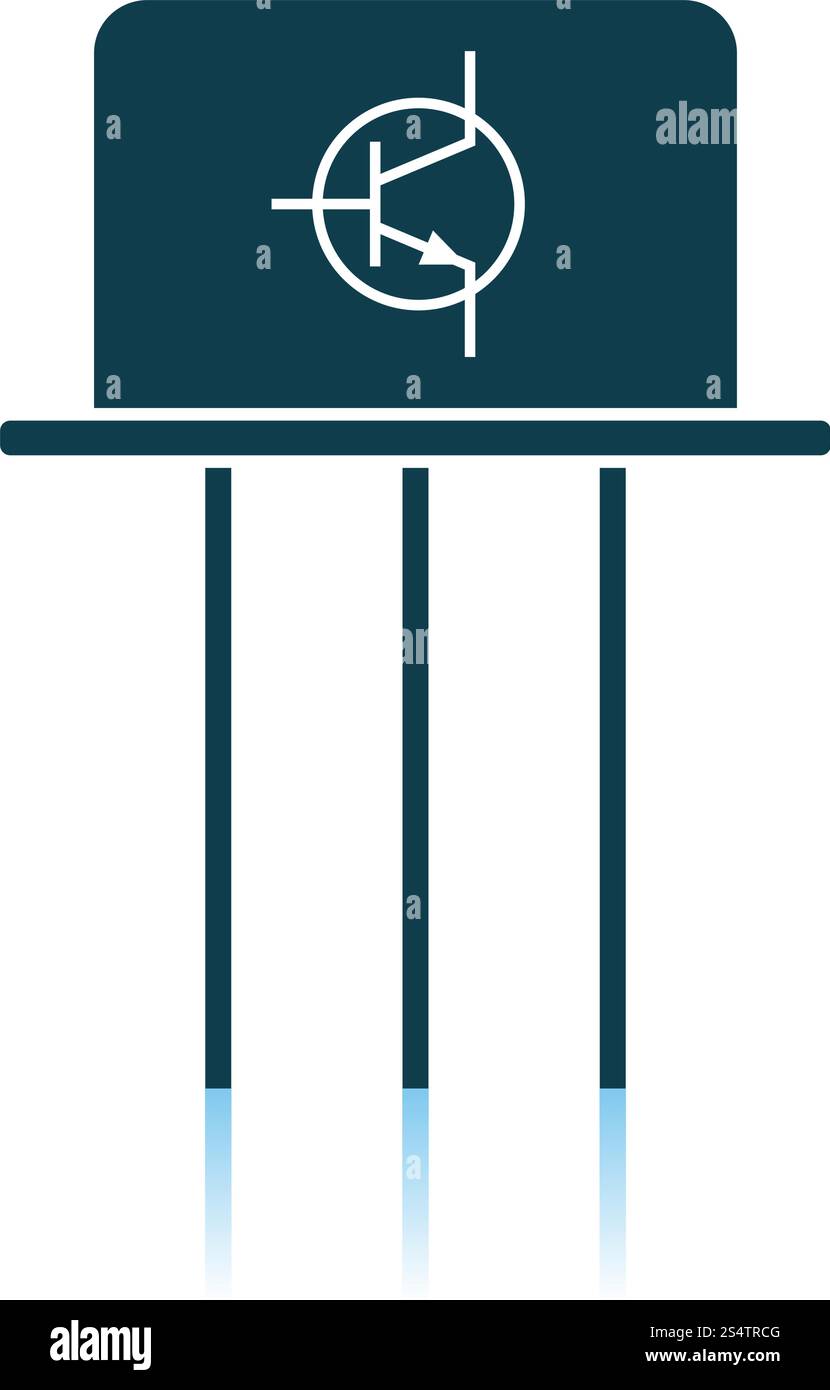 Transistor Icon. Shadow Reflection Design. Vector Illustration Stock ...