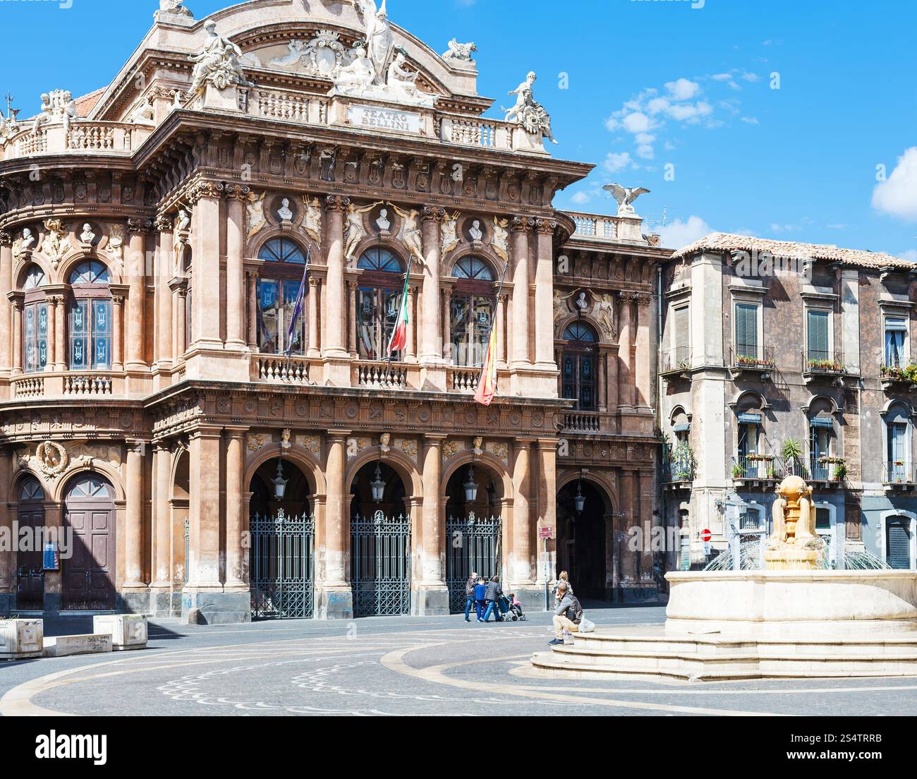 Teatro Massimo Bellini on Piazza Vincenzo Bellini in Catania, Sicily ...