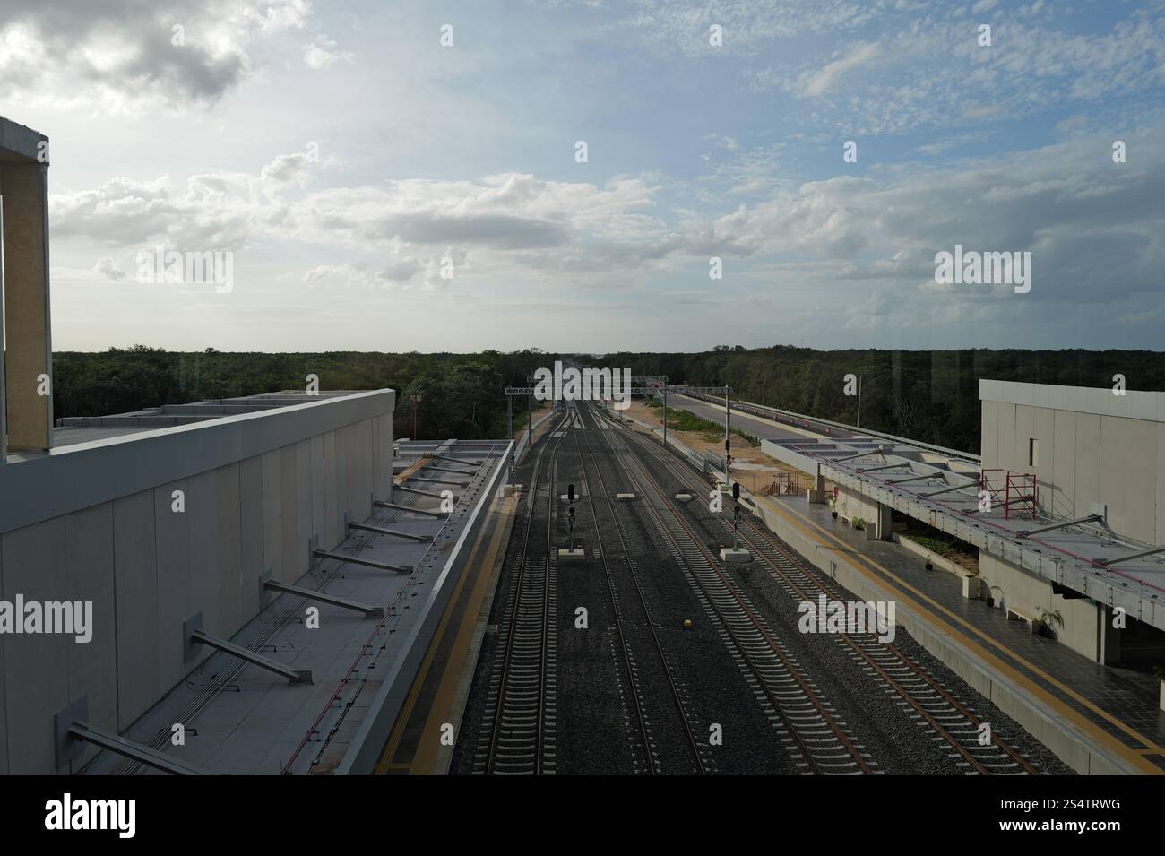 The brand new Tren Maya (Train Maya) in the Yucatán Peninsula, Quintana ...