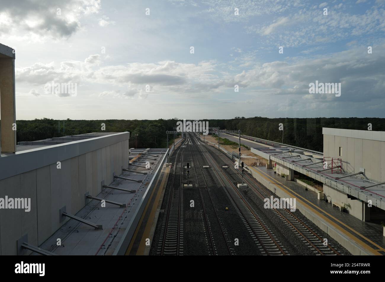 The brand new Tren Maya (Train Maya) in the Yucatán Peninsula, Quintana ...