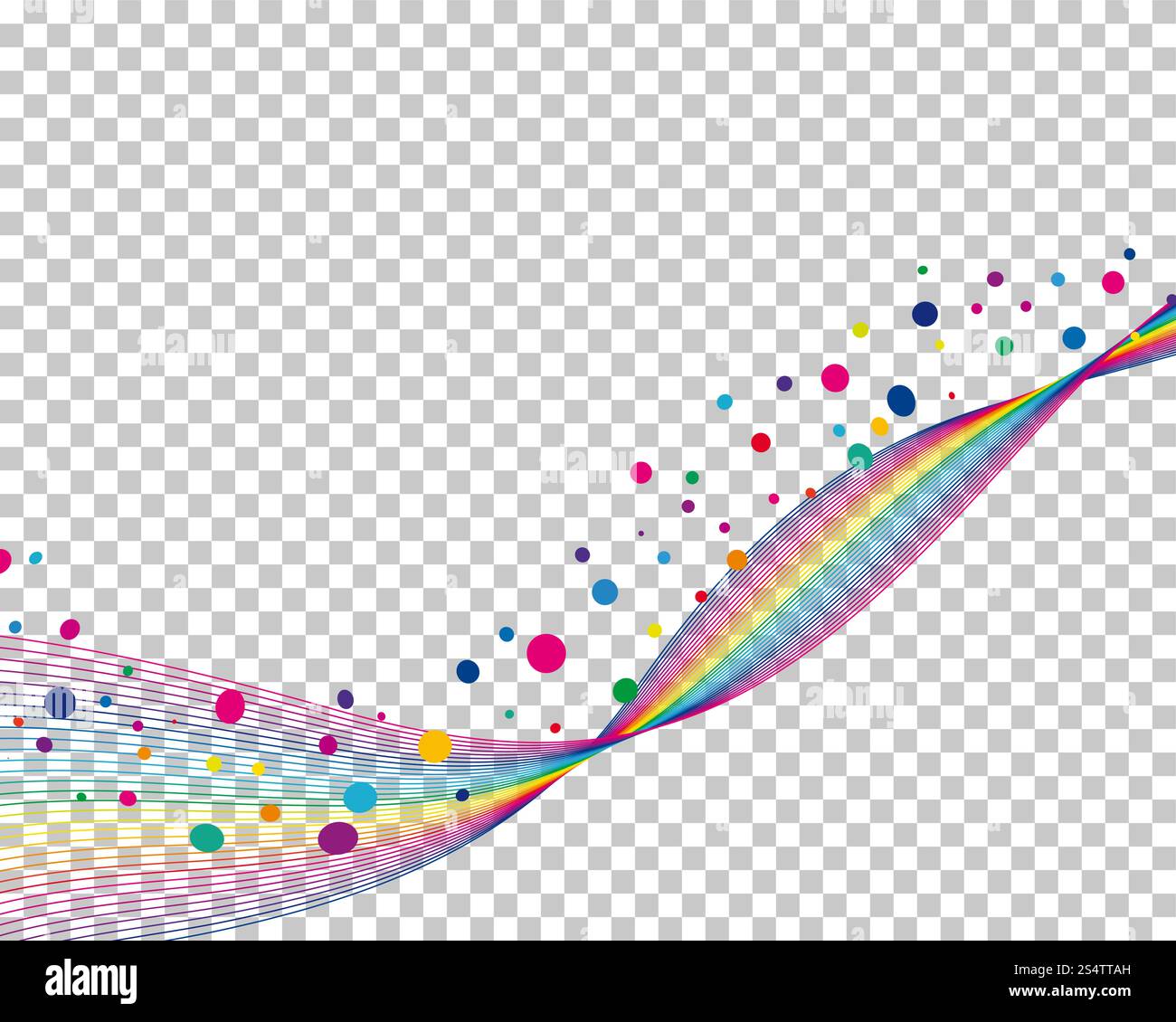 Colourful lines background with transparency grid on back. Vector ...