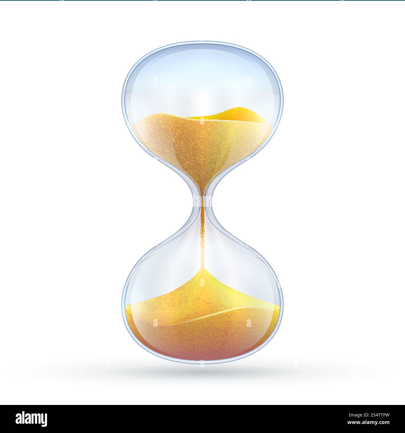 Vintage hourglass, 3d sand clock vector illustration isolated on white ...
