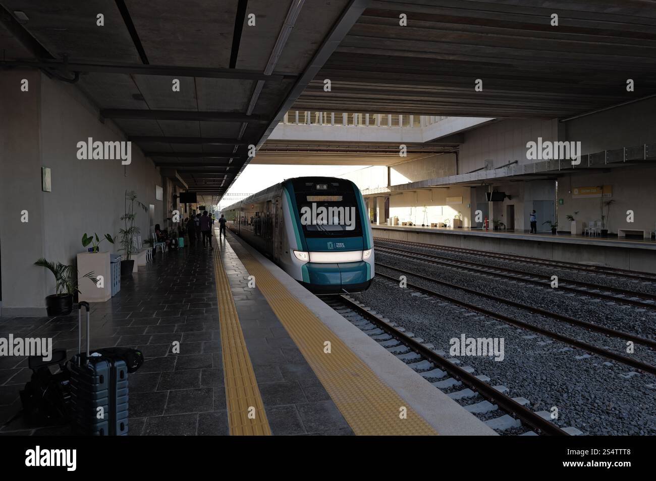 The brand new Tren Maya (Train Maya) in the Yucatán Peninsula, Quintana ...