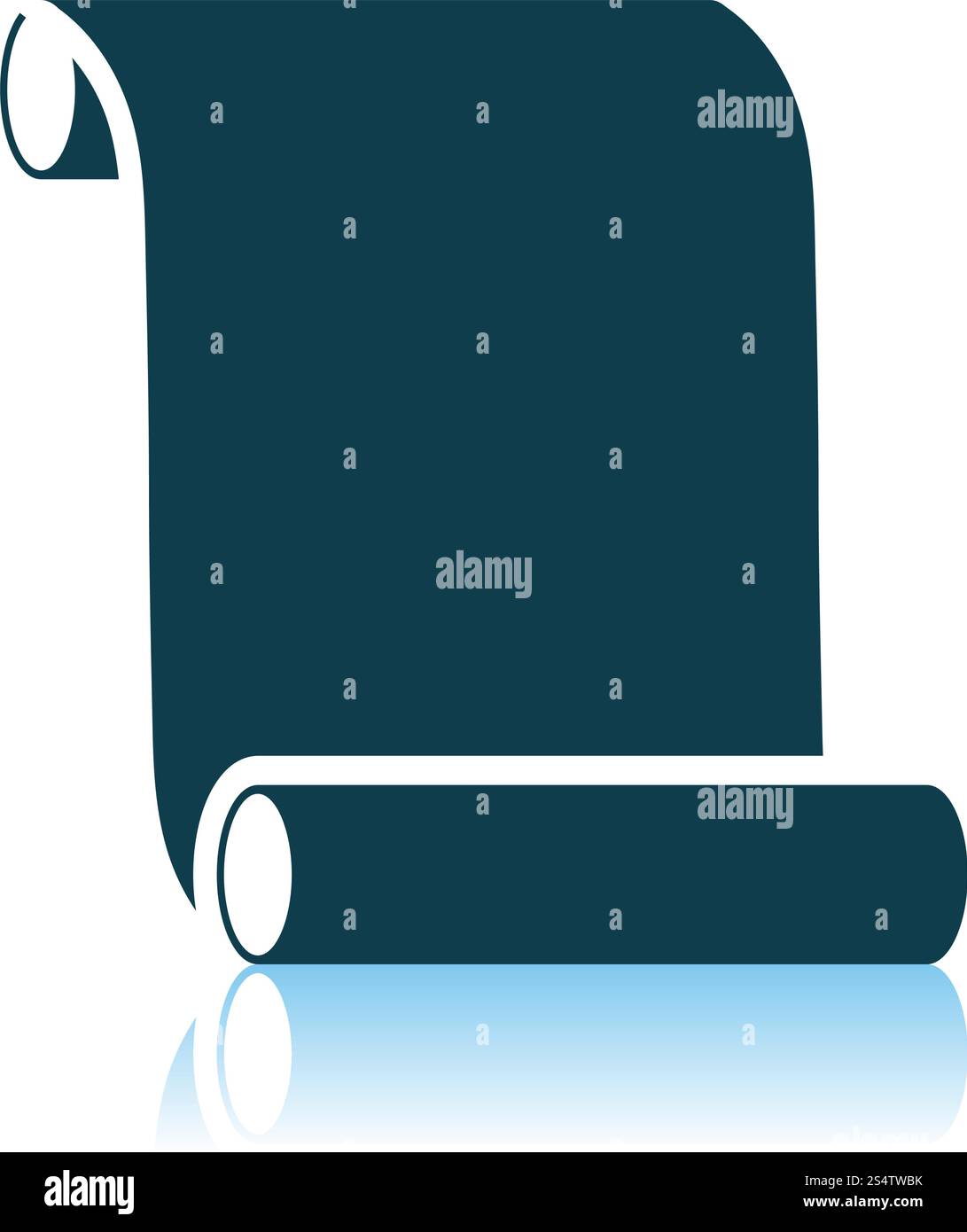 Canvas Scroll Icon. Shadow Reflection Design. Vector Illustration Stock ...