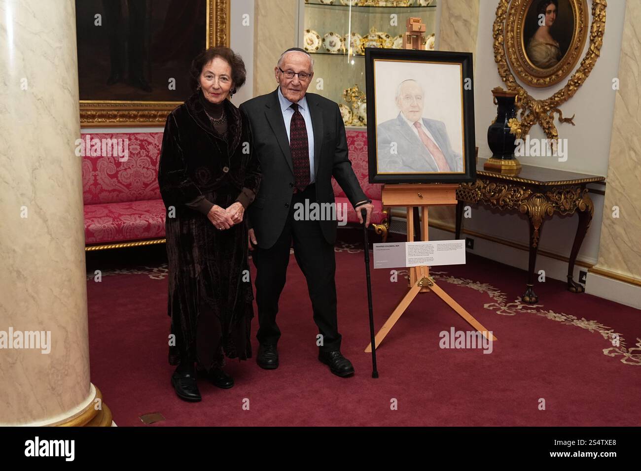 Holocaust survivor Manfred Goldberg and his wife Shary Goldberg pose ...