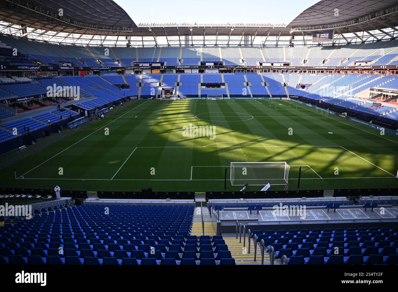 during Paris Saint Germain and Monaco training session at Stadium 974 ...