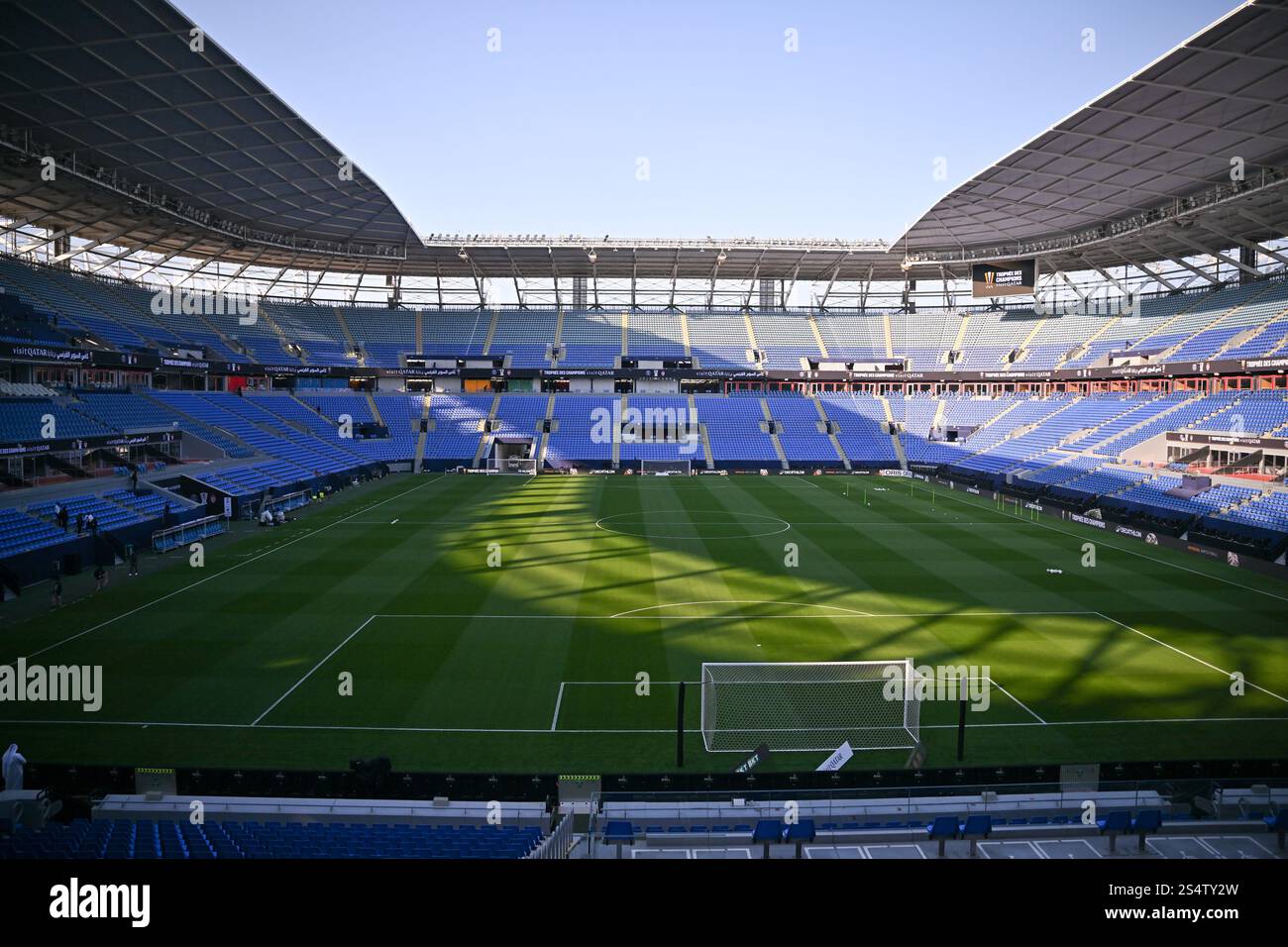 during Paris Saint Germain and Monaco training session at Stadium 974 ...