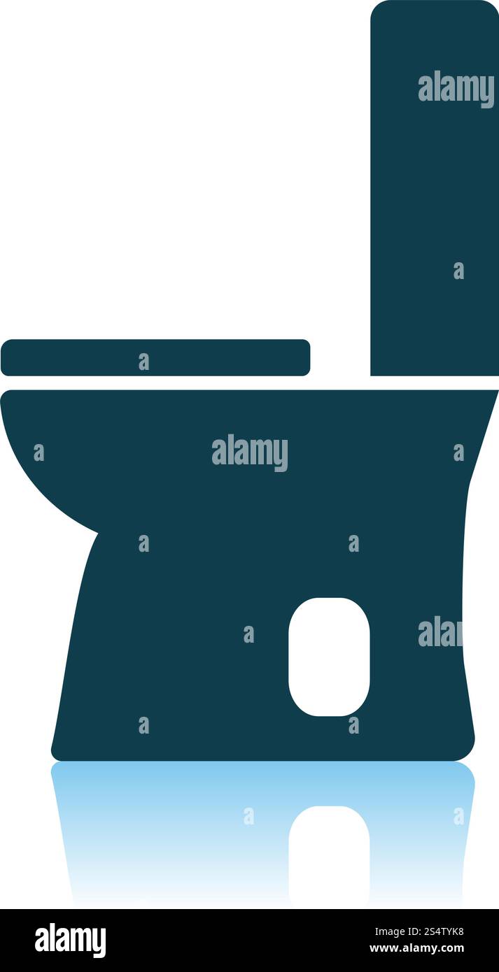 Toilet Bowl Icon. Shadow Reflection Design. Vector Illustration Stock ...