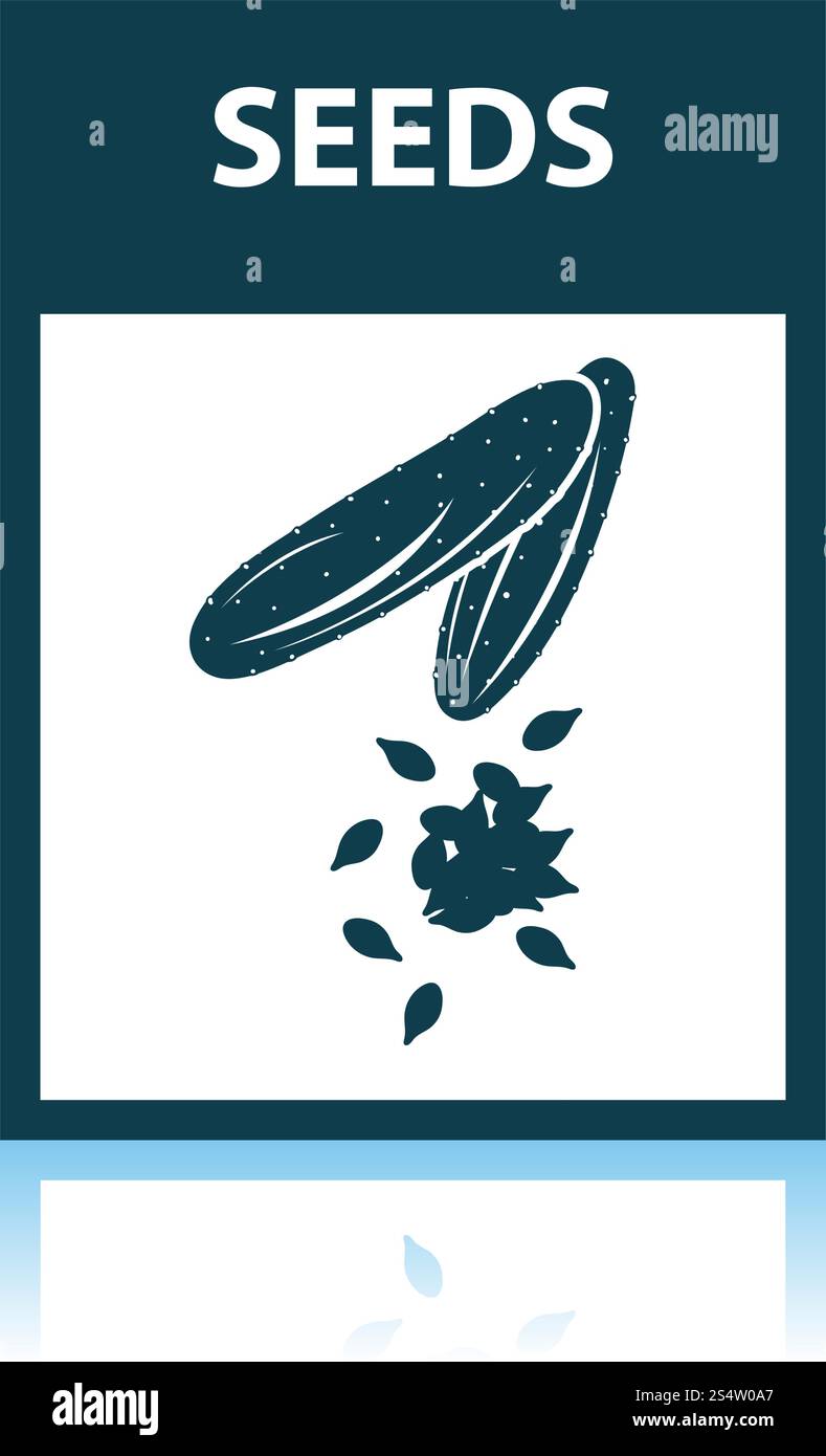 Seed Pack Icon. Shadow Reflection Design. Vector Illustration Stock ...
