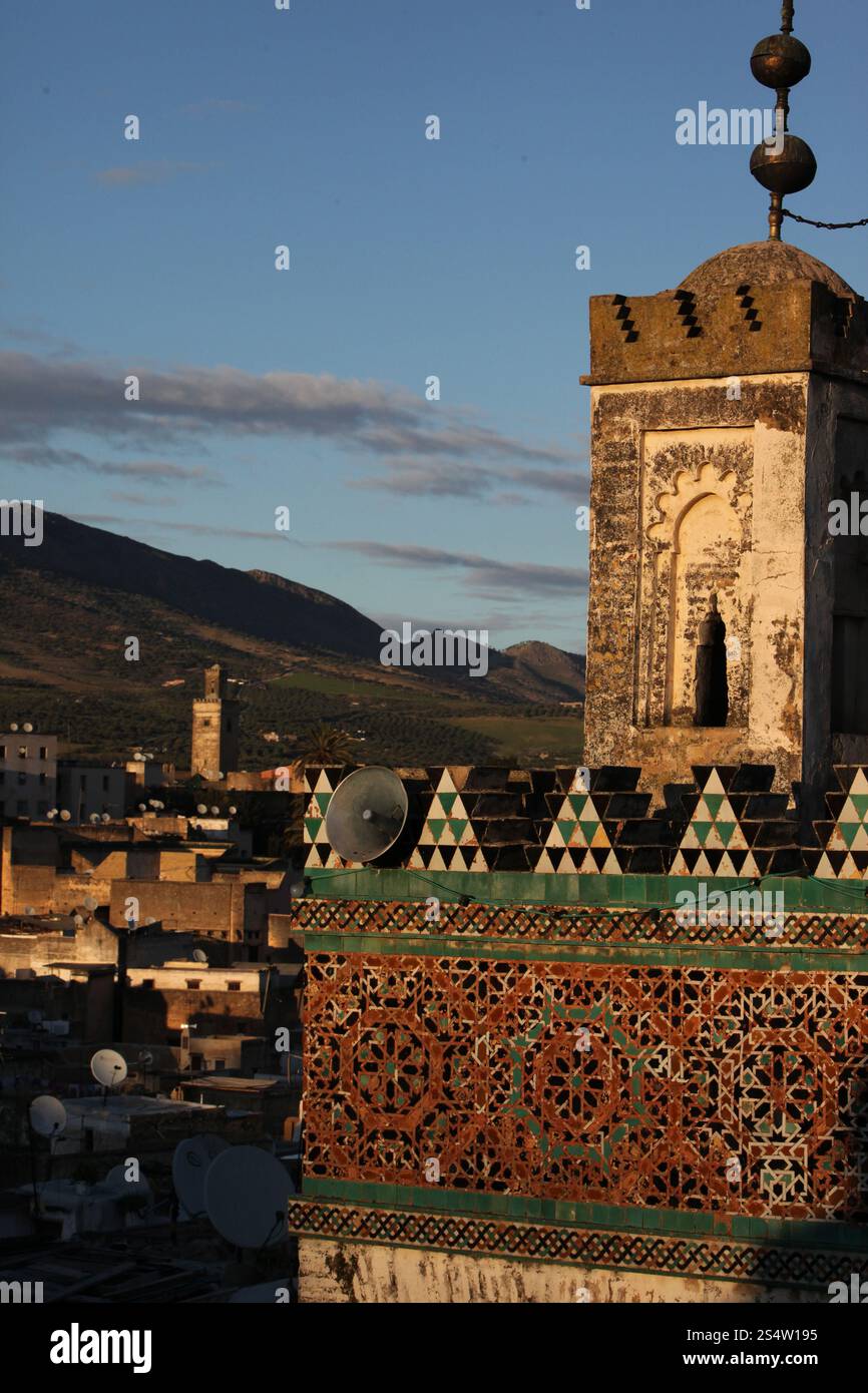 The Medina of old City in the historical Town of Fes in Morocco in ...