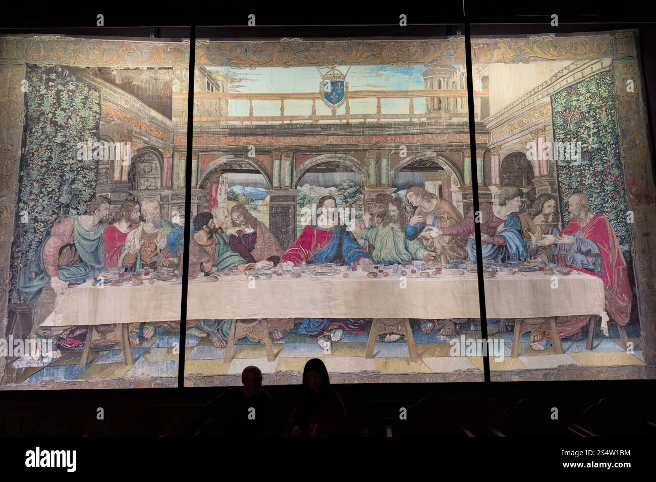 A tapestry of Da Vinci's The Last Supper in the Pinacoteca, Vatican ...