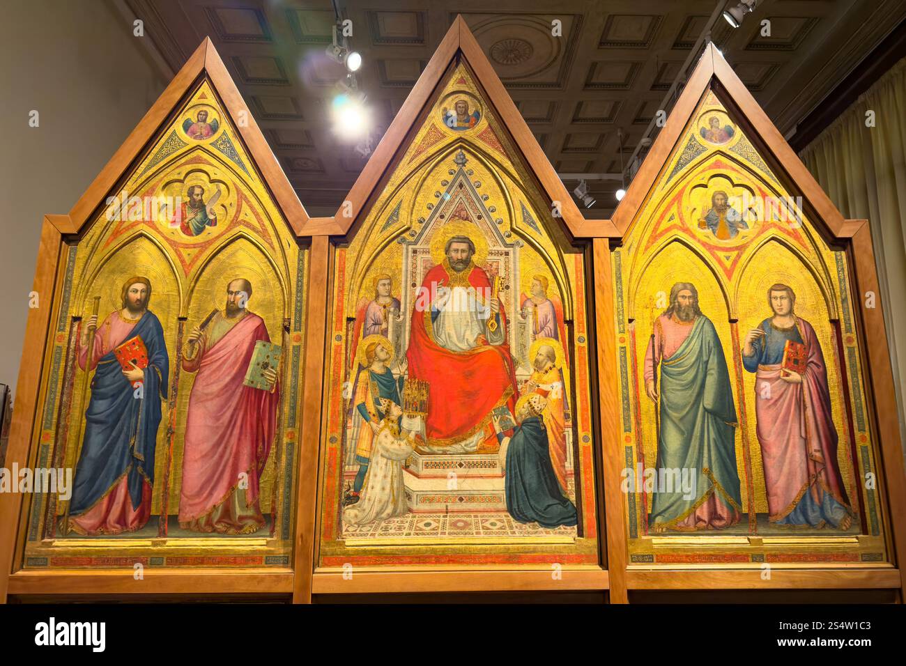 The Stefaneschi Triptych by Giotto di Bondone in the Pinacoteca, Vatican Museums, Vatican City ...