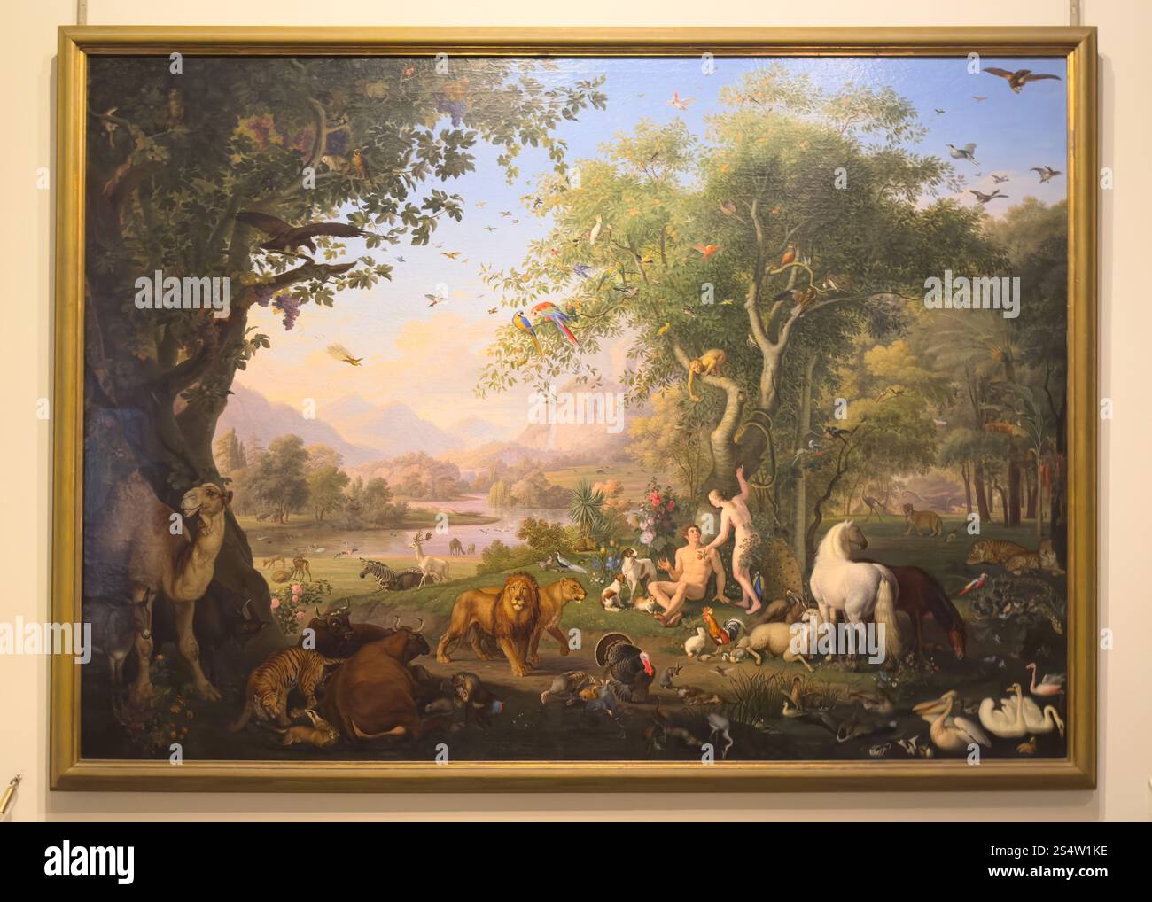 Adam and Eve in the Garden of Eden by Johann Wenzel Peter in the ...