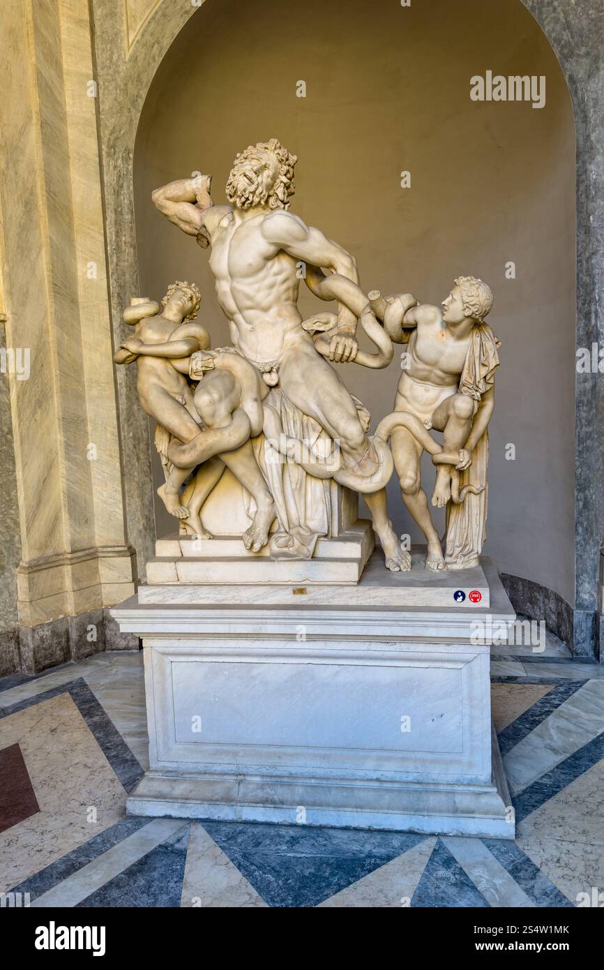 Laocoon and His Sons, a marble statue in the Vatican Museums, Vatican ...
