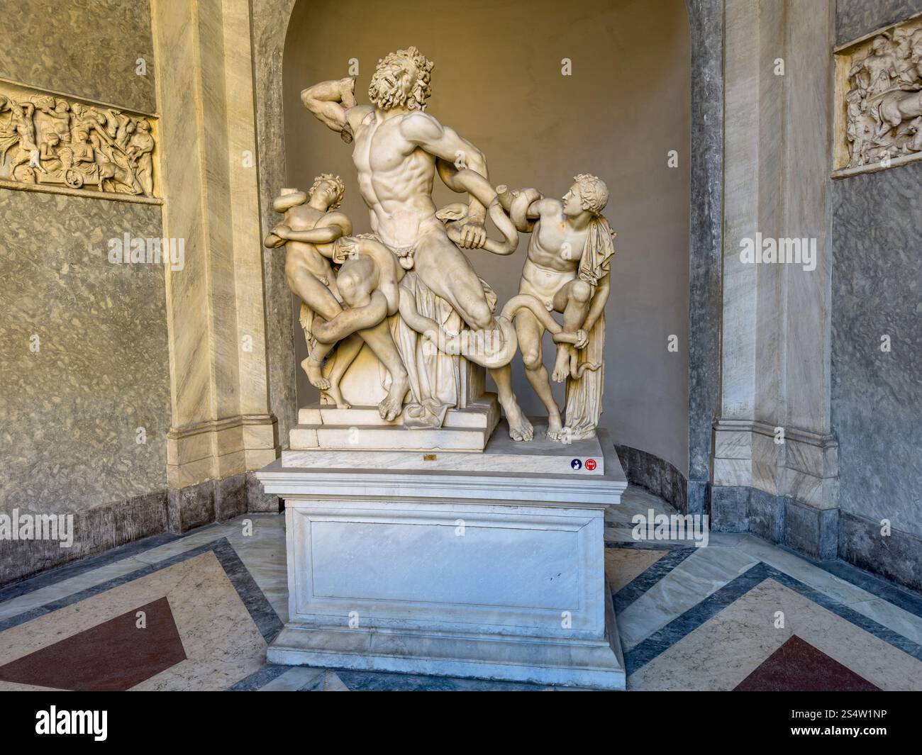 Laocoon and His Sons, a marble statue in the Vatican Museums, Vatican ...