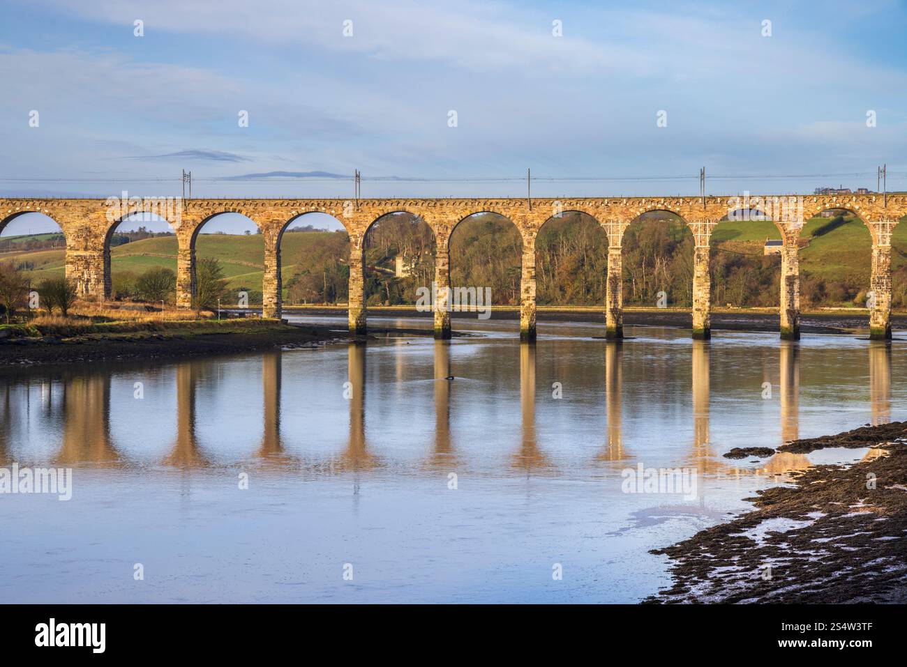 The “Royal Border Bridge” over the river Tweed at Berwick-upon-Tweed ...
