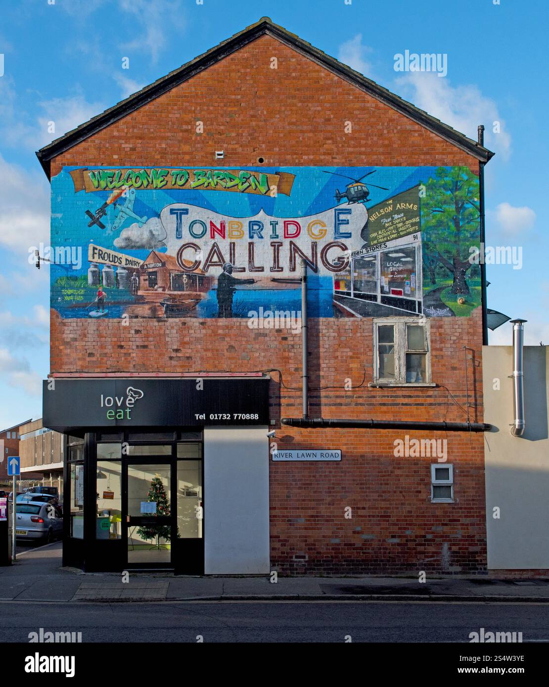 A wall mural, designed by the young people of Tonbridge & Malling Youth ...