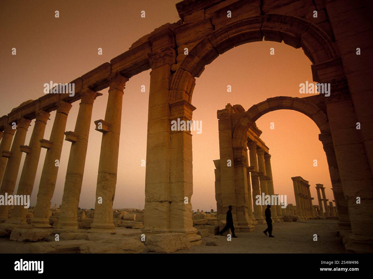 the Roman Ruins of Palmyra in Palmyra in the east of Syria. SYRIA ...