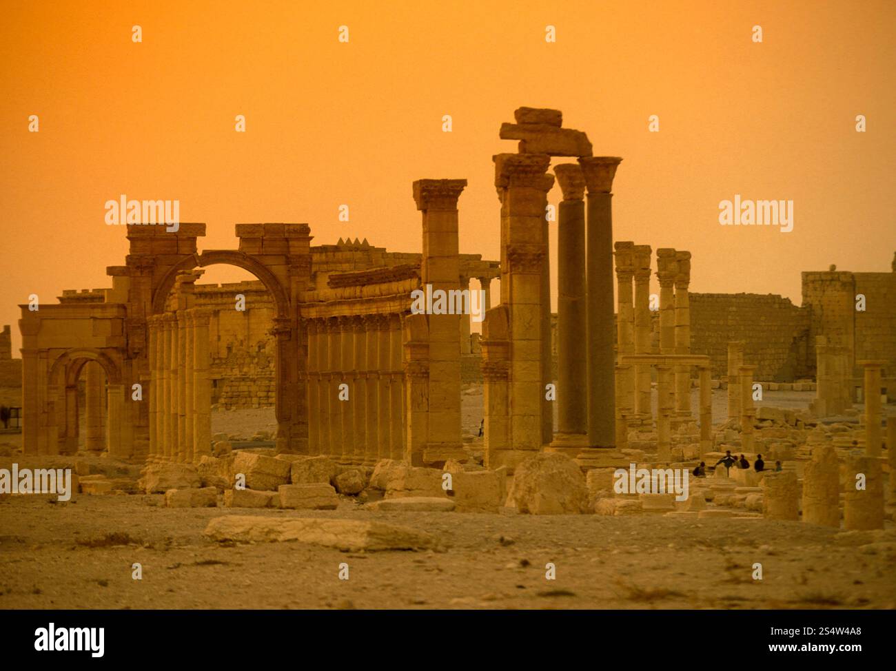 the Roman Ruins of Palmyra in Palmyra in the east of Syria. SYRIA ...
