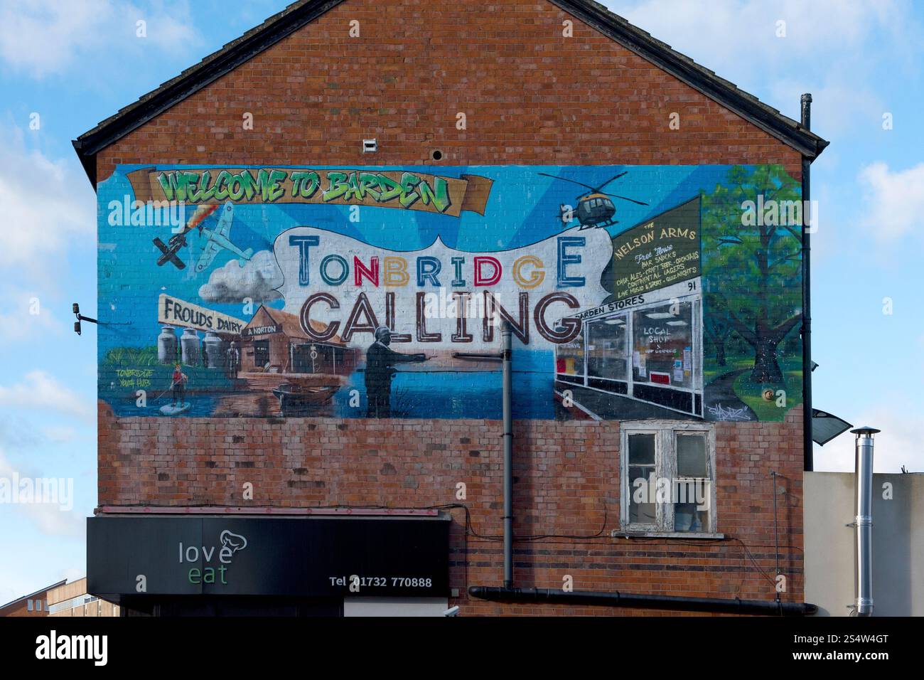 A wall mural, designed by the young people of Tonbridge & Malling Youth ...
