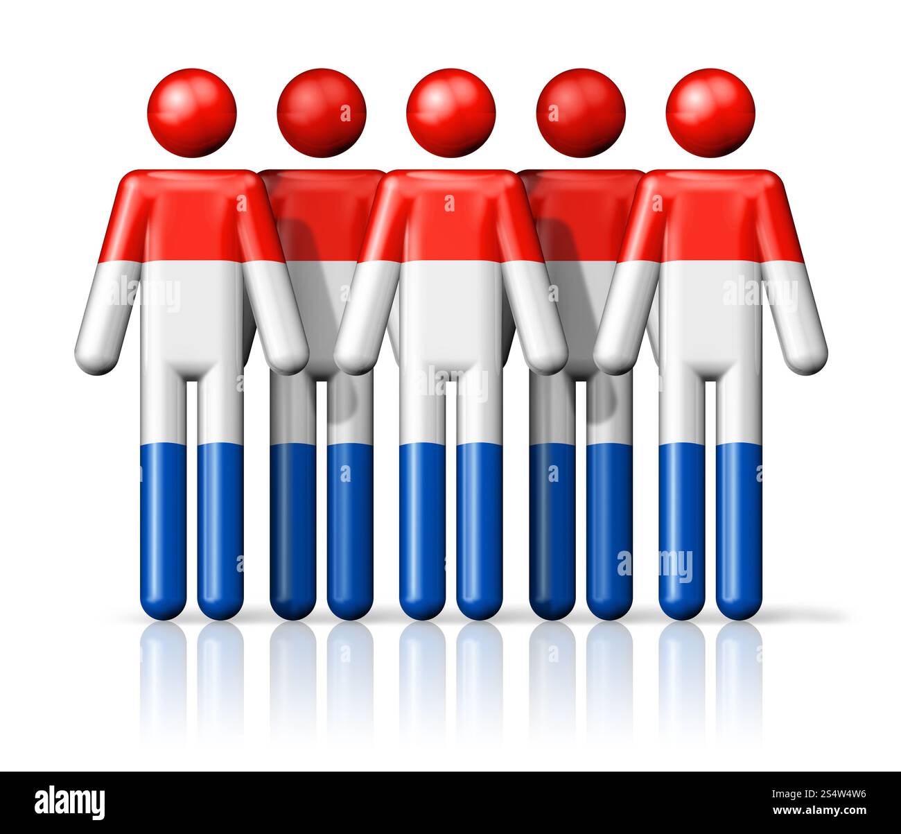 Flag of Netherlands on stick figure - national and social community ...