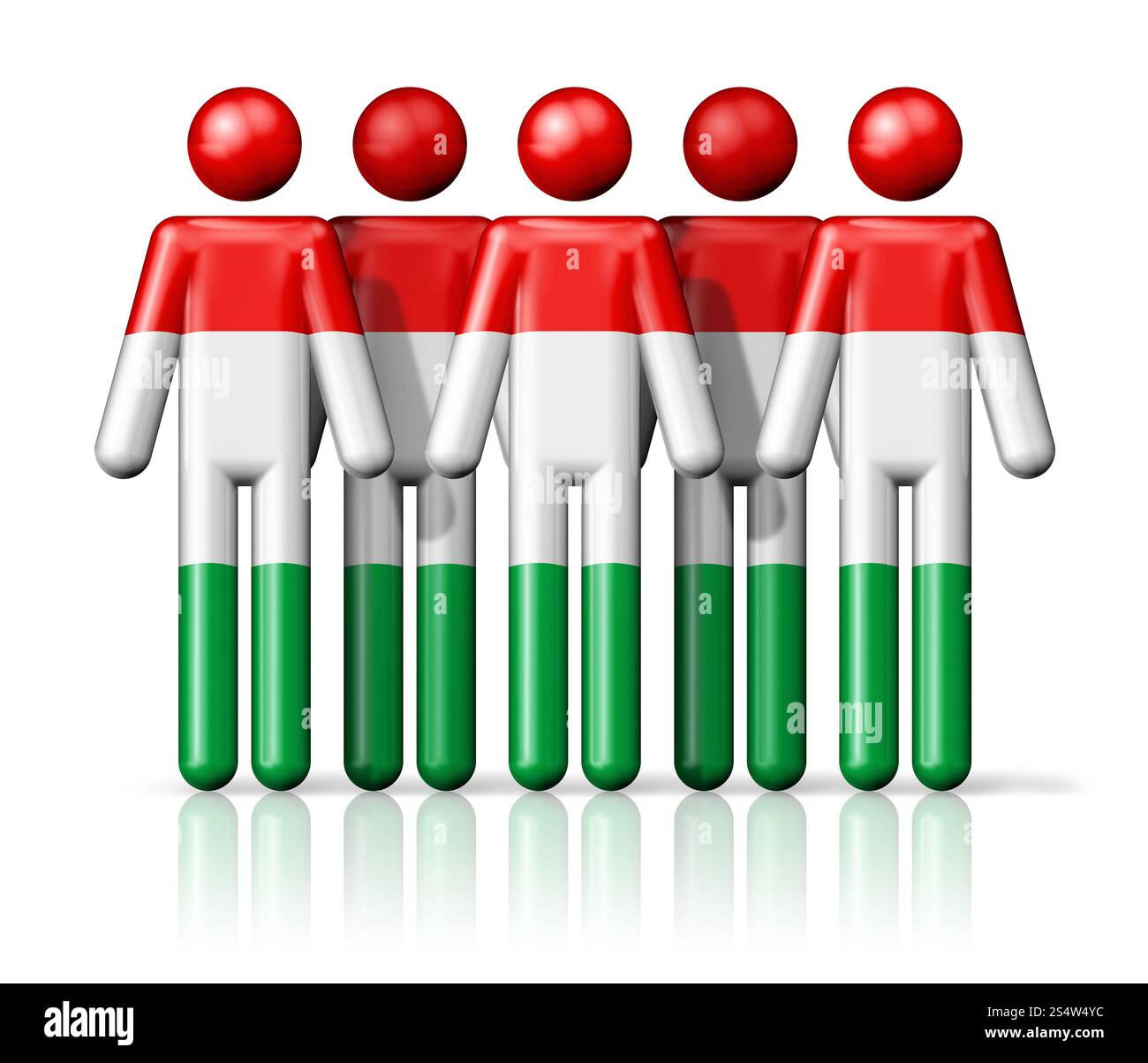 Flag of Hungary on stick figure - national and social community symbol ...
