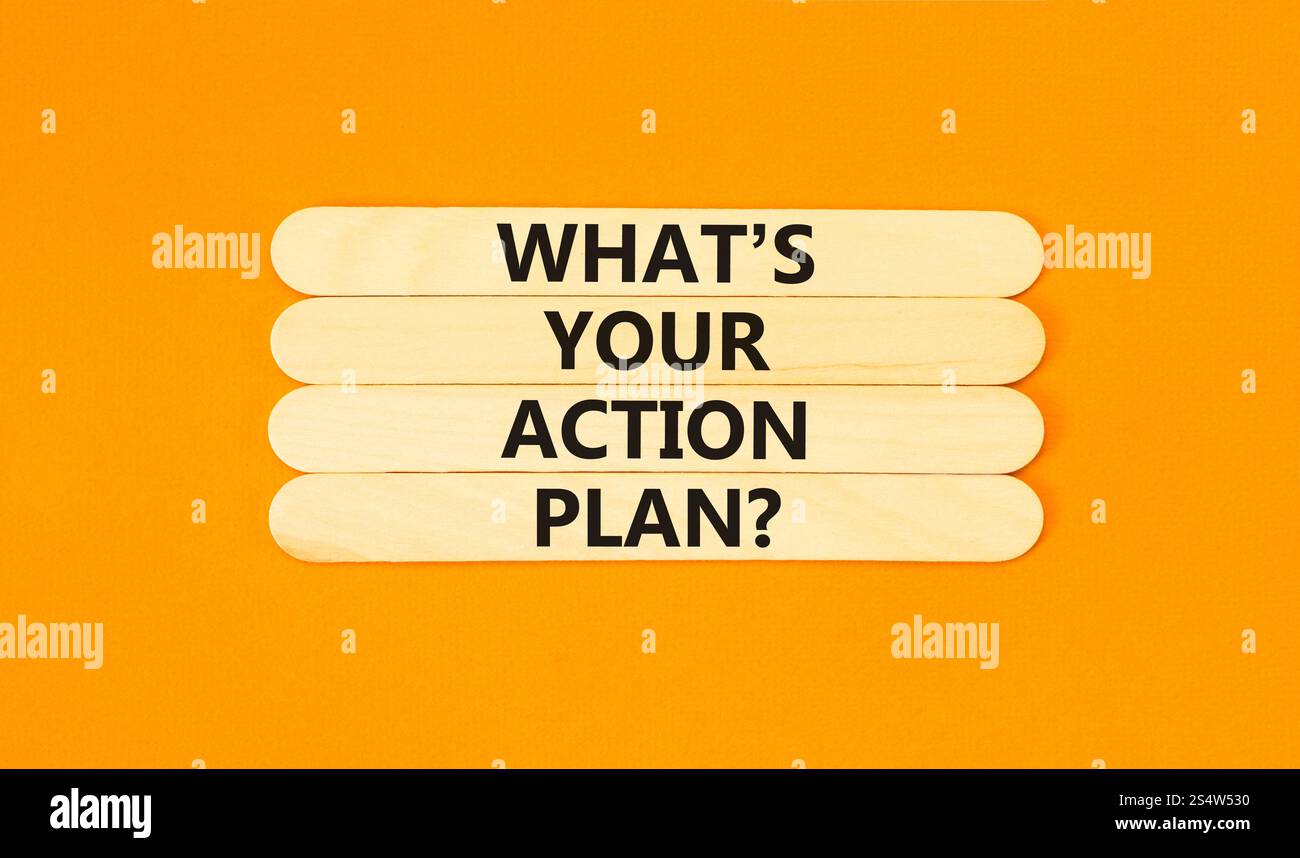Action plan symbol. Concept words What is your action plan on beautiful ...