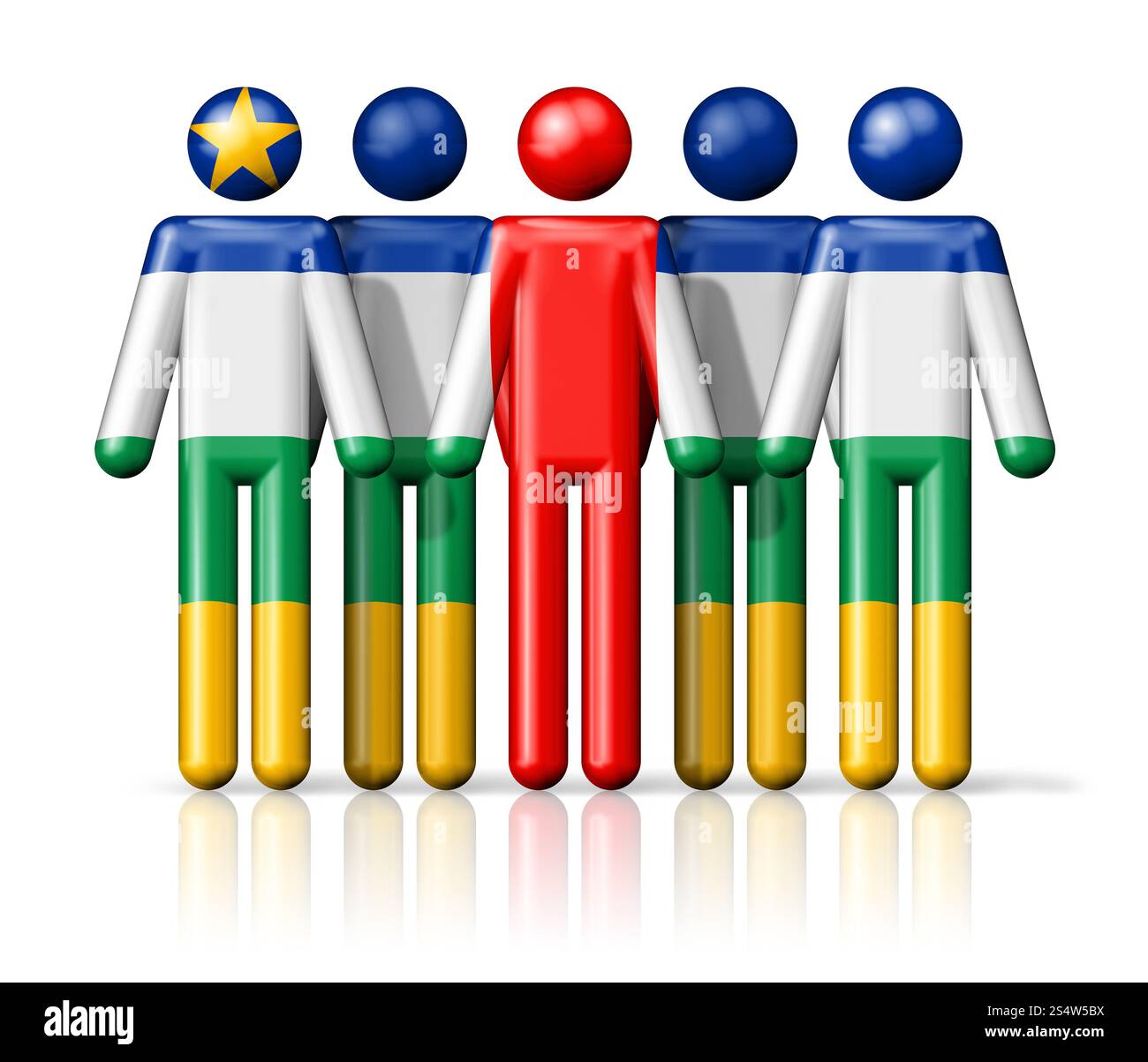 Flag of Central African Republic on stick figure - national and social ...