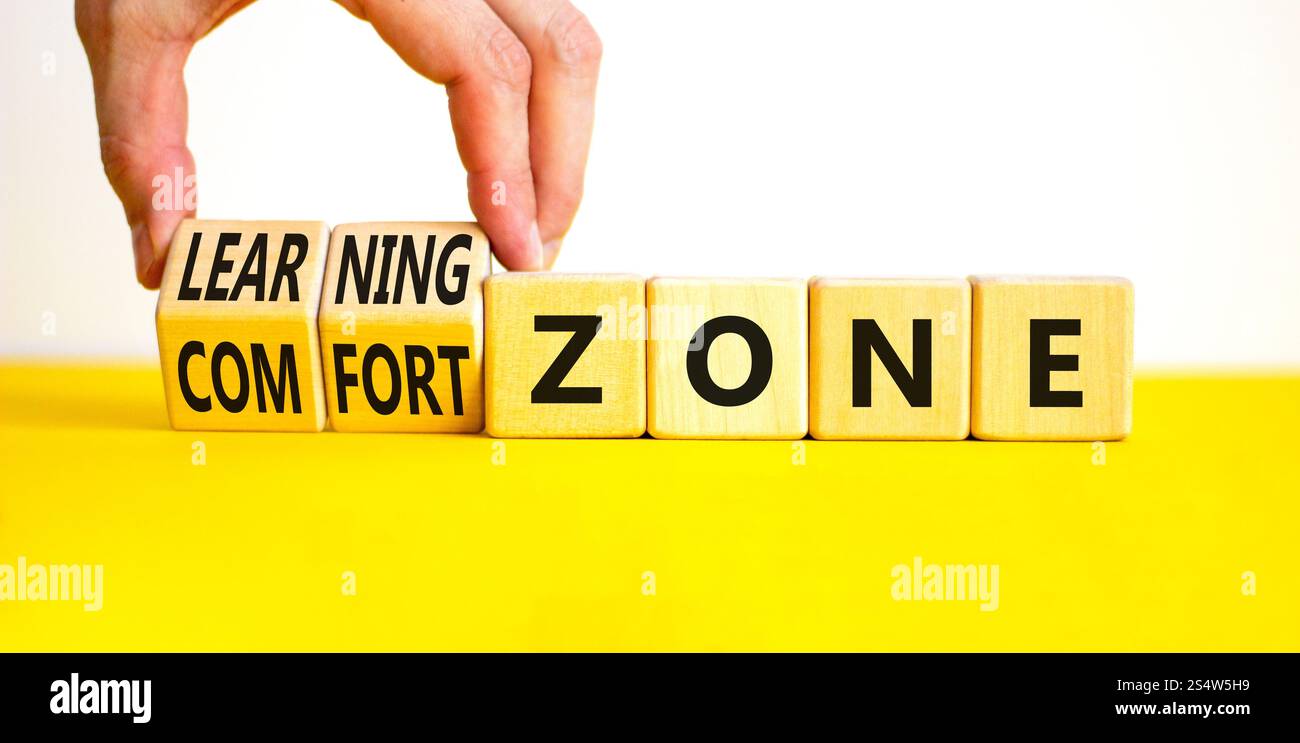 Comfort or learning zone symbol. Concept words Comfort zone Learning ...