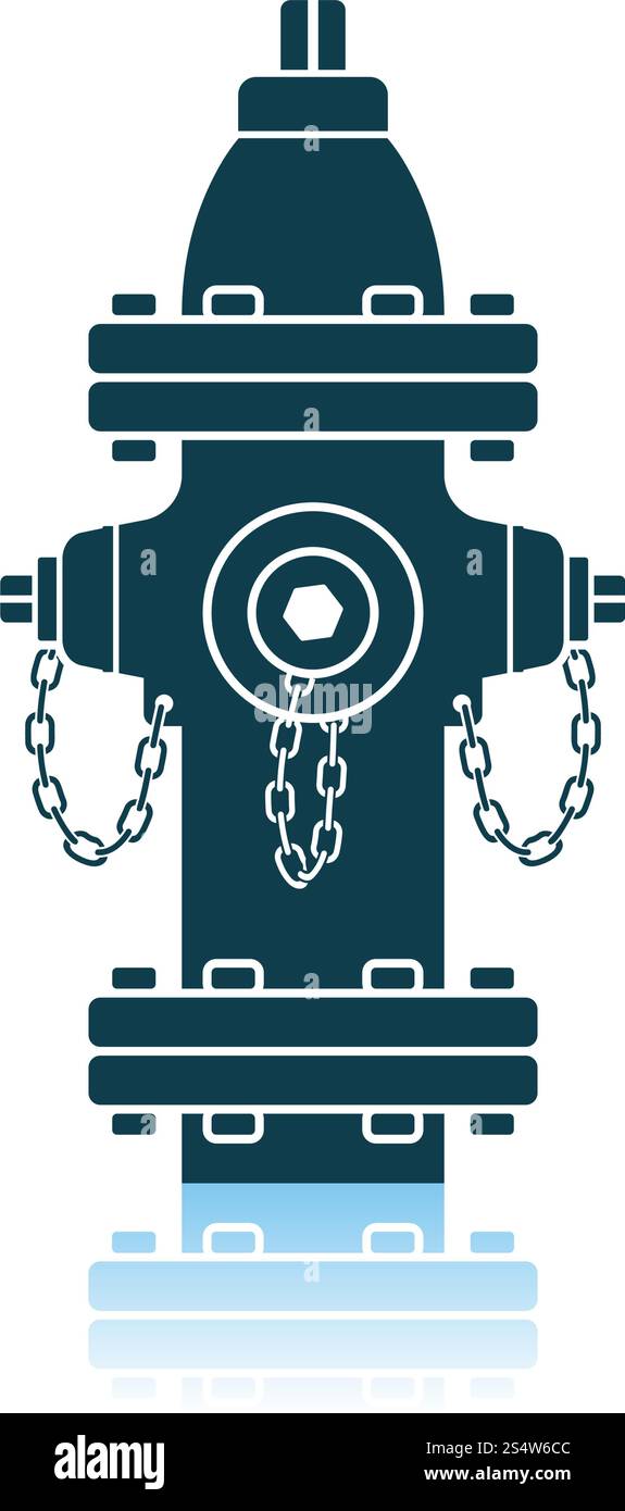 Fire Hydrant Icon. Shadow Reflection Design. Vector Illustration Stock ...