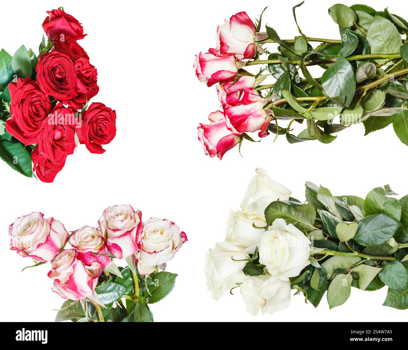 Bouquet flowers on side Cut Out Stock Images & Pictures - Alamy