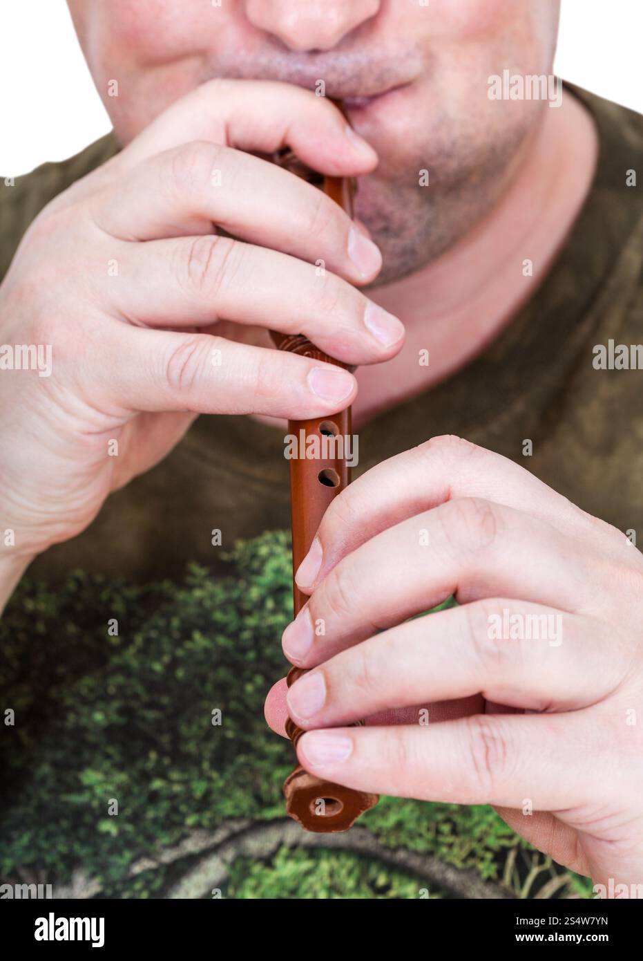 Flute instrument lips man hi-res stock photography and images - Alamy