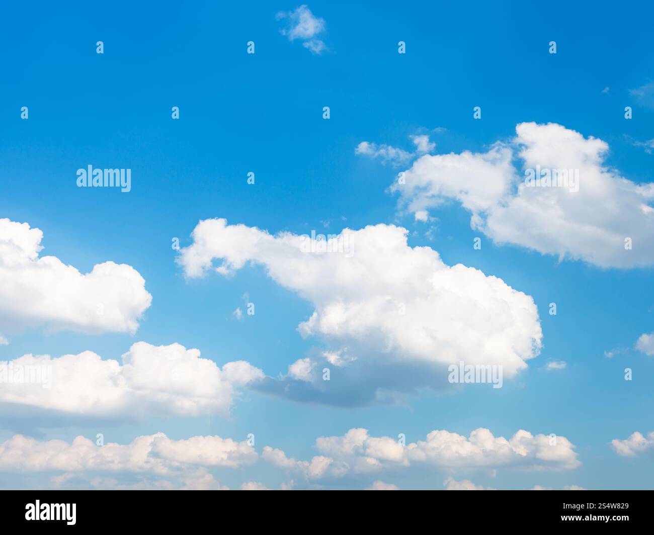 natural background - white clouds in summer blue sky afternoon Stock ...