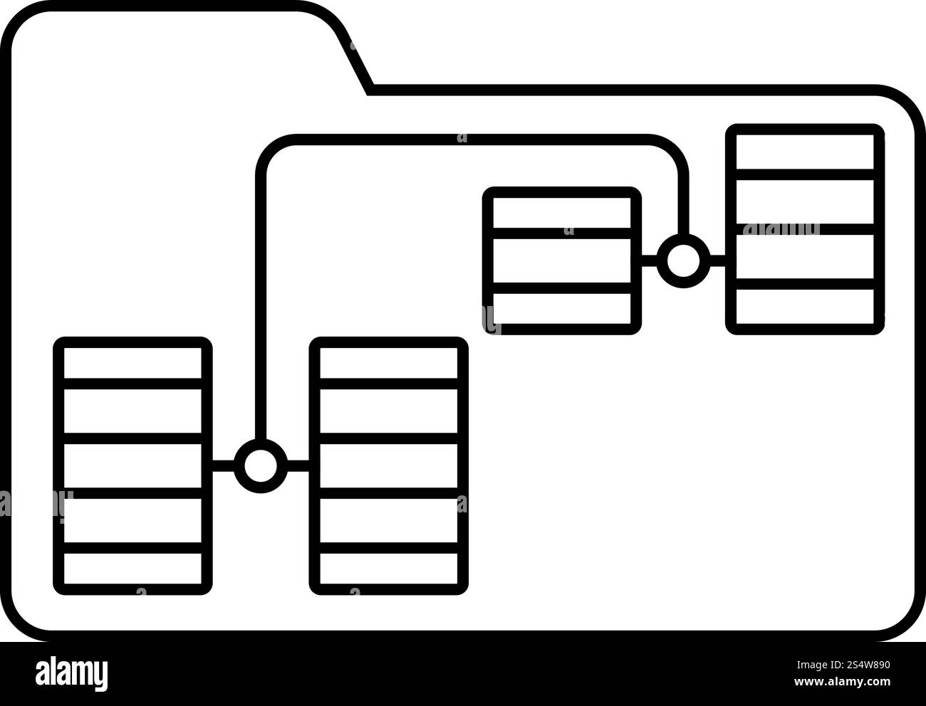 Folder Network Icon. Outline Simple Design. Vector Illustration Stock ...