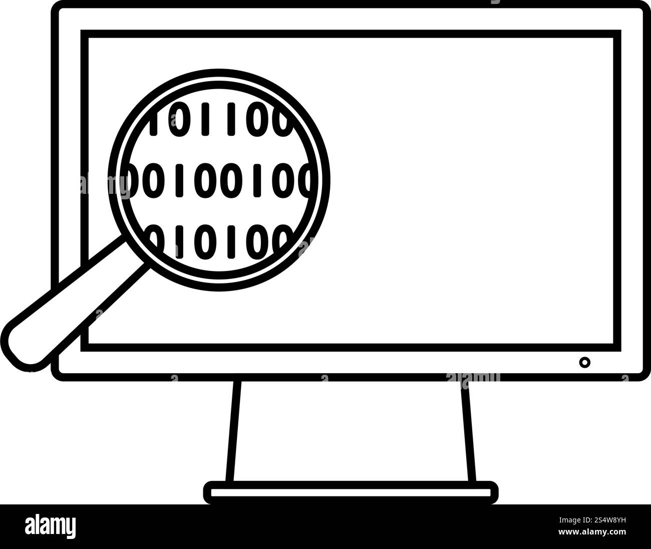 Data Analysing Icon. Outline Simple Design. Vector Illustration Stock Vector Image & Art - Alamy