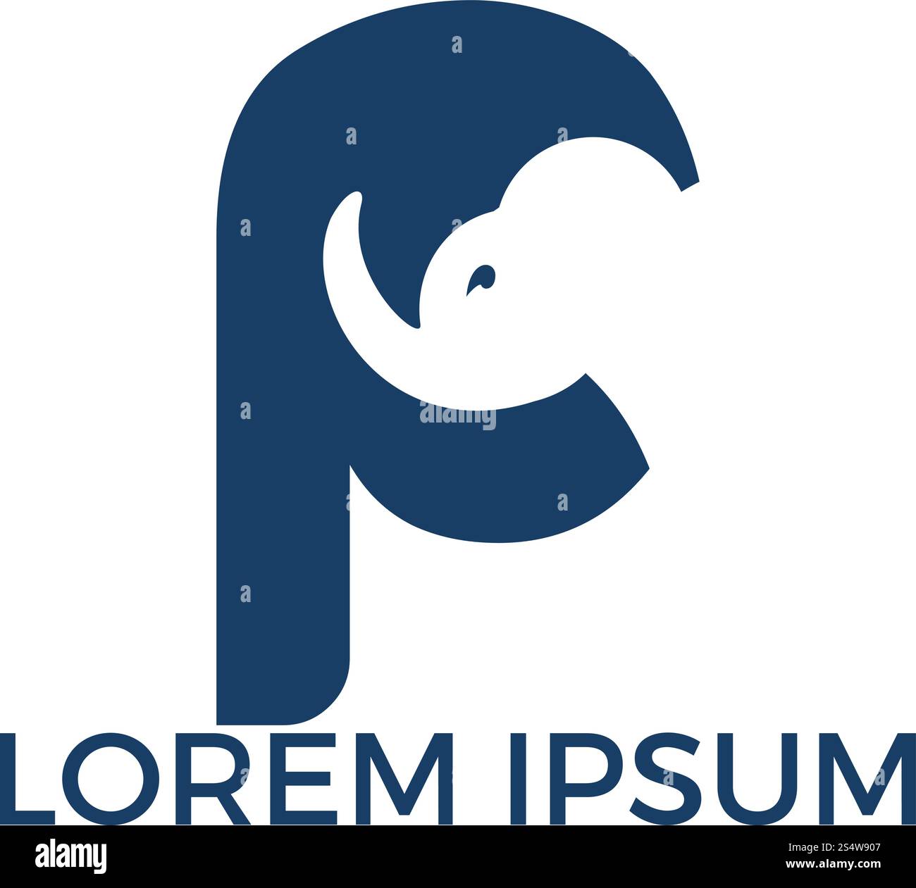 Modern Elephant P Letter Alphabet Logo Design Stock Vector Image & Art ...