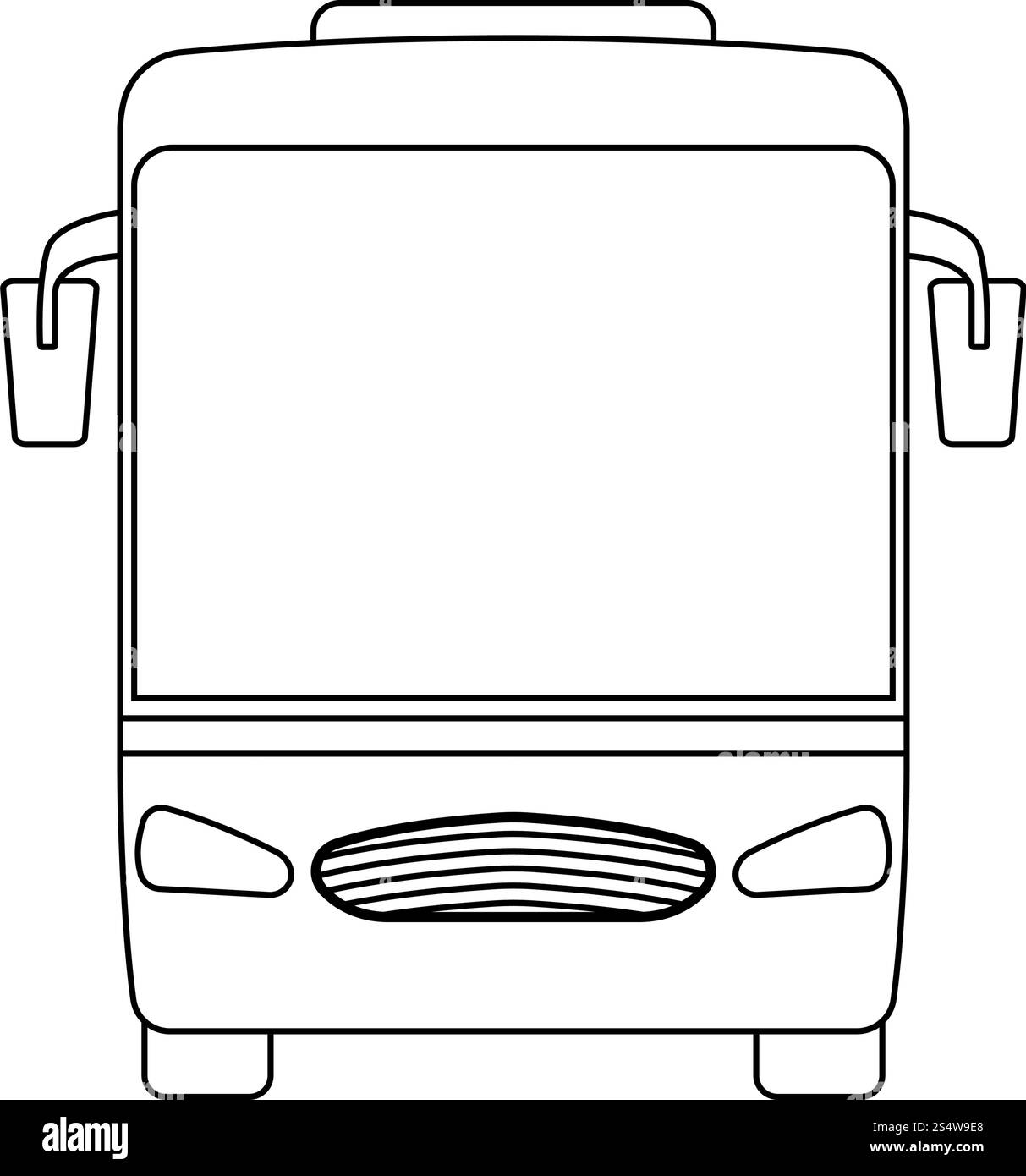Tourist Bus Icon. Outline Simple Design. Vector Illustration Stock ...