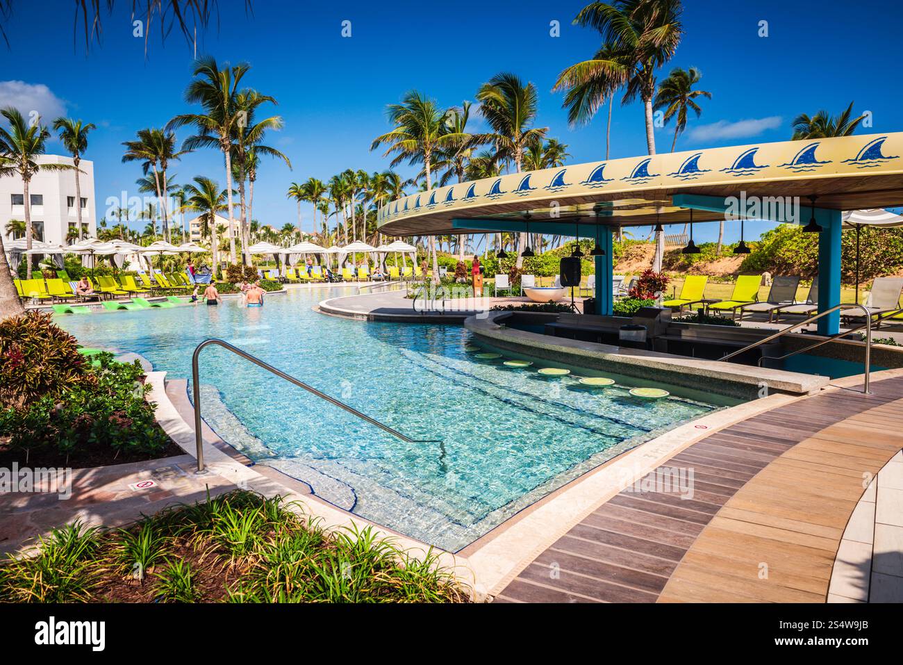 Rio Grande, Puerto Rico - March 7, 2018: Pool at the Wyndham Grand Río ...