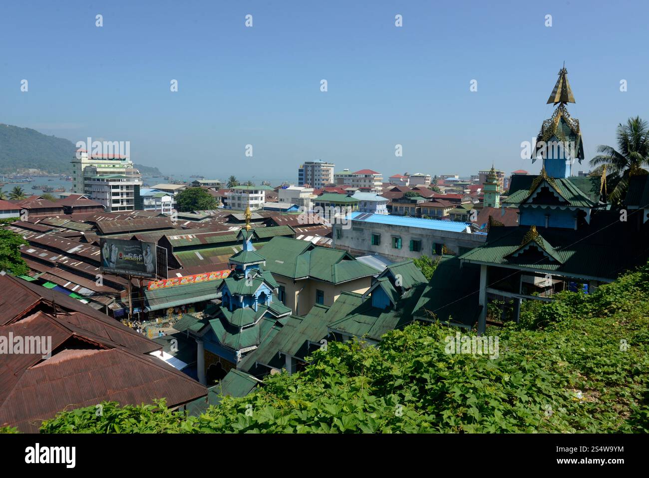 the city centre of Myeik in the south in Myanmar in Southeastasia. ASIA ...