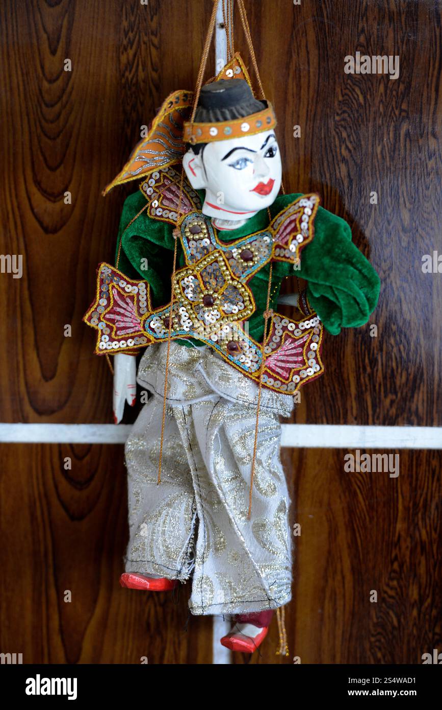 Puppets of a Puppet show in the town of Nyaungshwe at the Inle Lake in ...