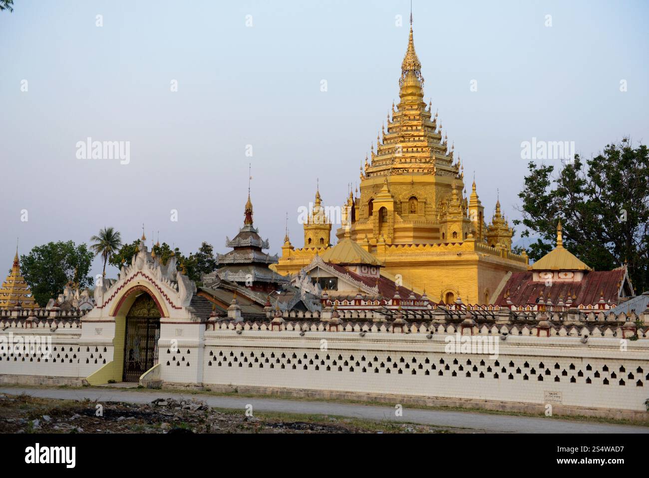 the Yadana Man Aung Pagoda in the city of Nyaungshwe on the Inle Lake ...