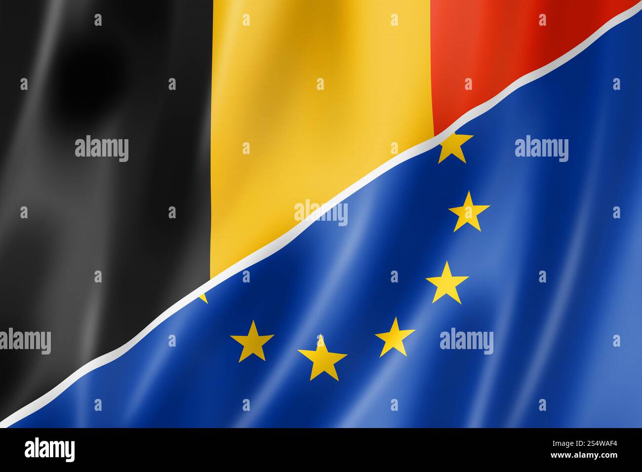 Mixed belgian and european union flag hi-res stock photography and ...