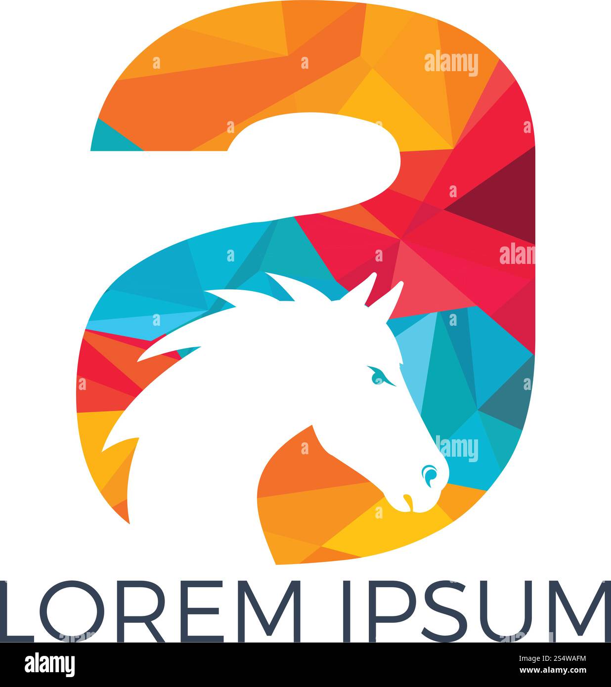Modern horse and letter A logo design. Creative alphabet A and horse ...